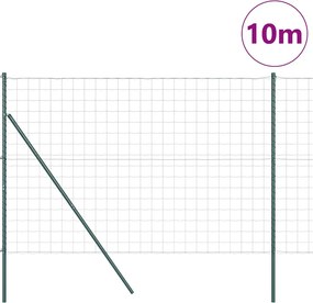 Euro plotové kotvení 10 x 1,6 m Ocel potažená PVC Zelená 3350310