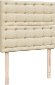 Box spring postel s matrací krémová 120x190 cm textil 3291626