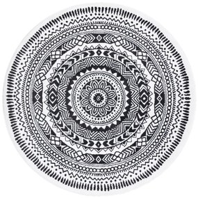 Dywany Łuszczów, Kusový koberec Napkin grey kruh, 200x200 (průměr) kruh, šedá, chodba / předsíň