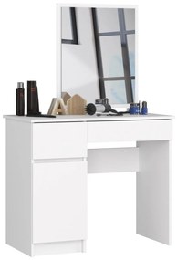 Kosmetický stolek se zrcadlem P-2 II 90x50 cm bílý levý