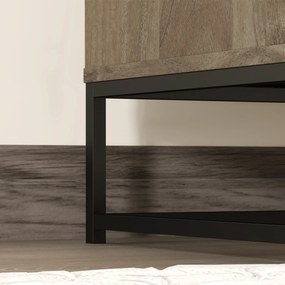 HOMCOM Moderní bufetová skříň s 2 dveřmi, nastavitelnou policí - skříň do jídelny a obývacího pokoje, 80 x 40 x 78 cm, přírodní dřevo