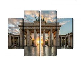 Vícedílný obraz Braniborská Brána V Berlíně Nedostatek Nedostatek Přírodní plátno 160x120