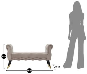 Designová lavice Dandelion 120 cm šedá