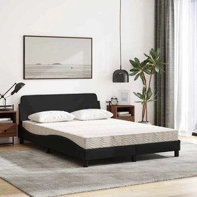 Postel s matrací Dover černá 140 x 200 cm textil 3208406