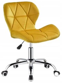 Bestent Kancelářská židle sametová Yellow