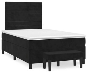 Box spring postel s matrací černá 120 x 190 cm samet 3270477