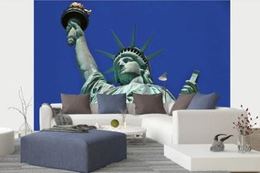 DIMEX | Vliesová fototapeta Socha svobody v New Yorku MS-5-2989 | 375 x 250 cm | zelená, modrá