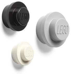 Sada 3 věšáků na zeď LEGO® Black And White