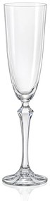 Crystalex - Bohemia Crystal Sklenice na šampaňské Elisabeth 200 ml, 6 ks.