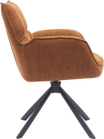Oranžová čalouněná jídelní křesla v sadě 2 ks Marilla – Unique Furniture