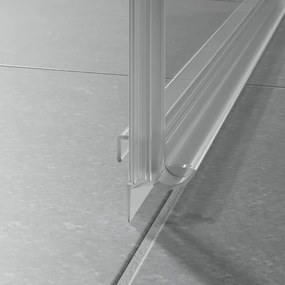 Kermi Nica Sprchové dveře bezbariérové 140 cm, lesk, levé
