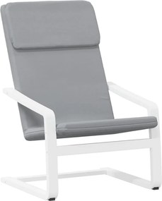 Relaxační křeslo s podnožkou světle šedé textil 3154415