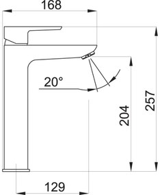 Novaservis - Umyvadlová baterie METALIA ECO 25,7 cm lesklý chrom