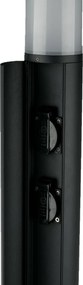 FAN LED-DISCOVERY-HUB Sloupkové svítidlo PALO DISCOVERY antracit, hliník, 13 W, 1440 lm, 4000 K, IP54, 2 x SCHUKO 2500 W, 65 x 13 x 13 cm - FANEUROPE