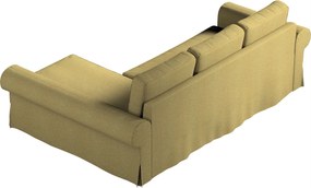 Potah na pohovku IKEA Backabro rozkládací se šezlongem barva zelená látka pletený vzor