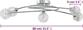 Stropní svítidlo s drátěnými stínidly pro 5 LED G9 337909