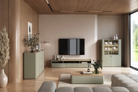 Komoda Elivo 150 cm - eukalyptus / dub baltic dune