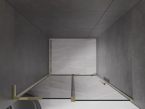 Mexen Velar L, posuvné sprchové dveře do otvoru 90 cm, 8mm šedé sklo, zlatá lesklá, 871-090-003-41-50