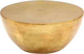Konferenční stolek mosazný 70 x 30 cm tlučený hliník 246508