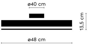 Bílé LED stropní svítidlo na dálkové ovládání/s ventilátorem Alan – SULION