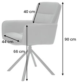 Designová otočná židle Maddison antracit kůže