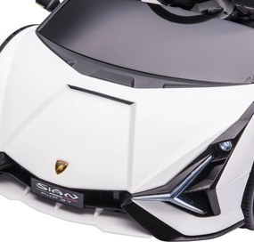 Dětské autíčko HOMCOM Lamborghini, s dálkovým ovládáním, 3 rychlosti, bezpečnostní pásy, hudební (MP3/USB) světlo, nosnost 25 kg, pro 37-60 měsíců, b…