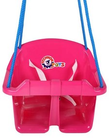 Houpačka Baby plast nosnost 20kg 4 barvy 36x30x29cm Růžová