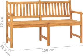 vidaXL 3místná zahradní lavice se stolkem 150 cm masivní teakové dřevo [316631]