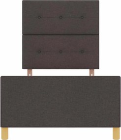 Rám postele s čelo Tmavě hnědá 80 x 200 cm textil 3344686