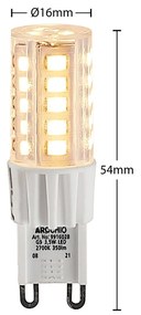 Arcchio LED kolíková žárovka G9 3,5W 827 sada 2ks