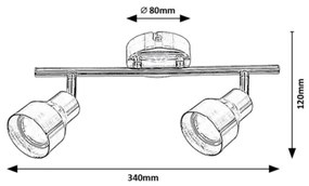 Rabalux 3184 - Bodové svítidlo BLAKE 2xGU10/50W/230V