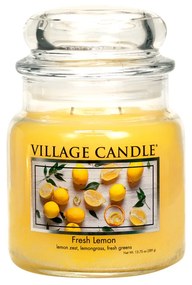 VILLAGE CANDLE Vonná svíčka - Svěží citrón Doba hoření: 170 hodin