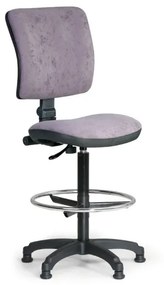 Euroseat Zvýšená pracovní židle MILANO II bez područek, permanentní kontakt, kluzáky, šedá