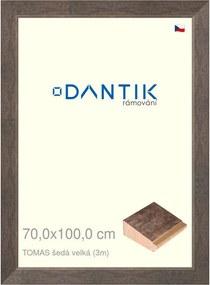 DANTIK rámeček 70x100 | TOMAS šedá velká (Plexi Čiré)