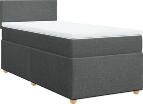 Box spring postel s matrací tmavě šedá 80 x 200 cm textil 3288801