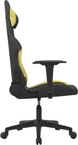 Herní židle černá a světle zelená textil 3143738