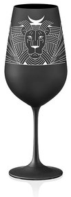 Crystalex - Bohemia Crystal Sklenice na bílé i červené víno Viola 550 ml černá, znamení LEV_1 ks