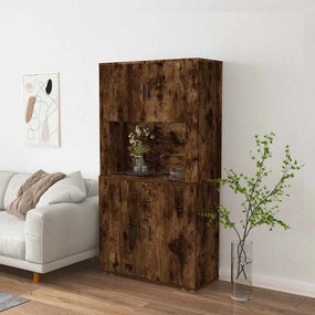 Skříň highboard kouřový dub kompozitní dřevo 3185356