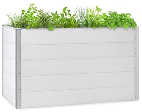 Nova Grow, zahradní záhon, 150 x 91 x 100 cm, WPC, dřevěný vzhled, bílý