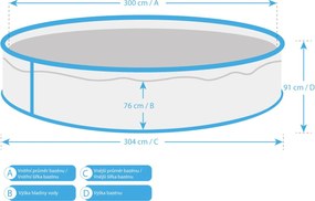 Marimex | Bazén Marimex Orlando 3,05x0,91 m s příslušenstvím - motiv RATAN | 10303048