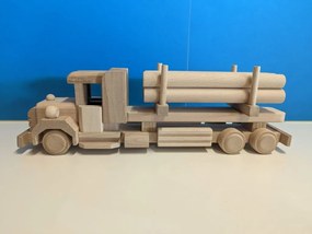 Gaboni 92250 Dřevěný kamion s kládami, 38 x 9 x 12 cm