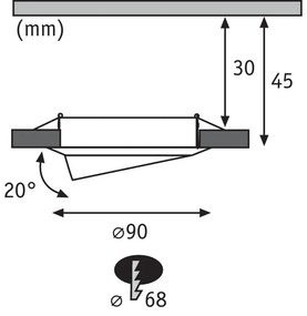 Paulmann 93425 LED base, set kulatých bodovek z kartáčovaného hliníku, 3x5W LED 3000K, 3 krokové stmívání, prům. 9cm