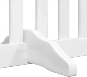 Zábrana pro psy s dvířky skládací 8 panelů bílá 640 cm topol 3155678