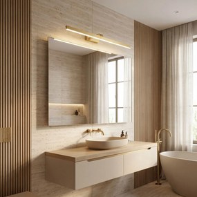 Toolight Rea, Koupelnové nástěnné LED svítidlo SWE009-1W 73cm BRUSH GOLD, OSW-20108