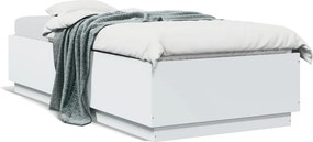 Rám postele s LED osvětlením bílý 90 x 200 cm kompozitní dřevo 3209632