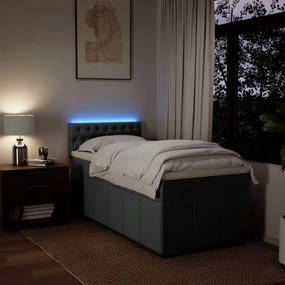 Box spring postel s matrací tmavě šedá 90x190 cm textil 3289231