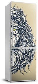 Wallmuralia Nálepka s fotografií na ledničku Hipsterský lev 60x180 cm