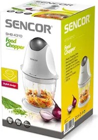 SENCOR SHB 4310 bílá / Sekáček potravin / 300 W / Nádoba 650 ml