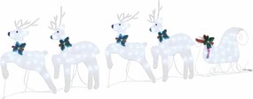 LED Sobové 5 ks Stříbrná 43 x 18 x 66 cm textil 3385888