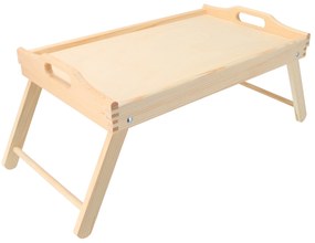 ČistéDřevo Dřevěný servírovací stolek do postele 50x30 cm - nelakovaný